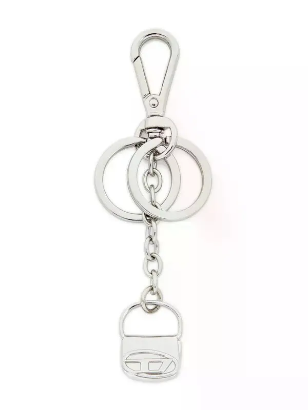 DIESEL® 1dr Charm Keyring - Silver