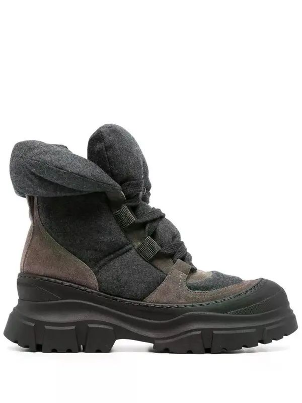 Brunello Cucinelli Two-tone Panelled Ankle Boots