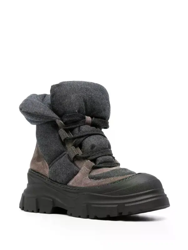 Brunello Cucinelli Two-tone Panelled Ankle Boots