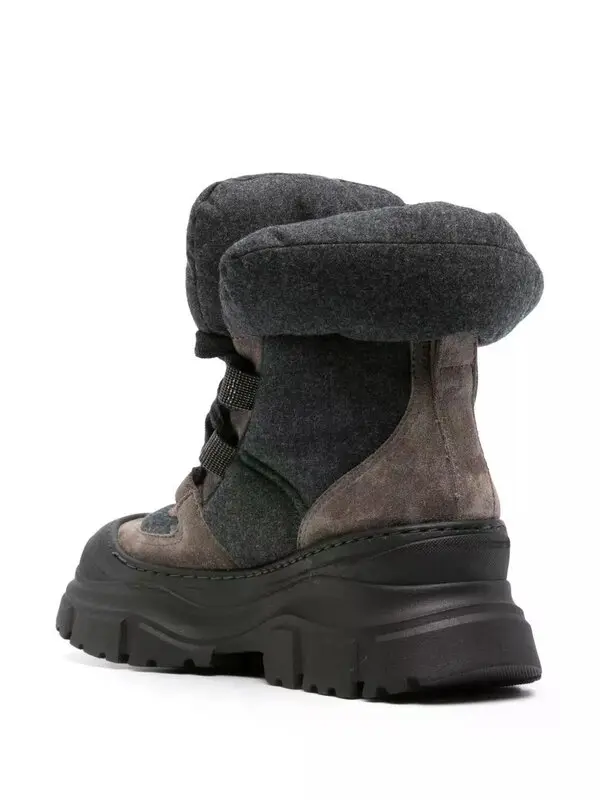 Brunello Cucinelli Two-tone Panelled Ankle Boots