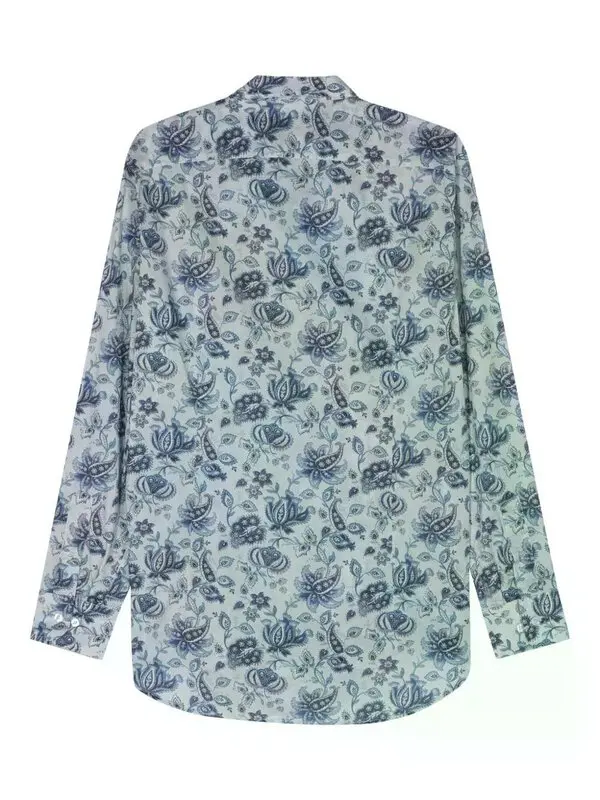 Etro Paisley-print Cotton Shirt - Blue