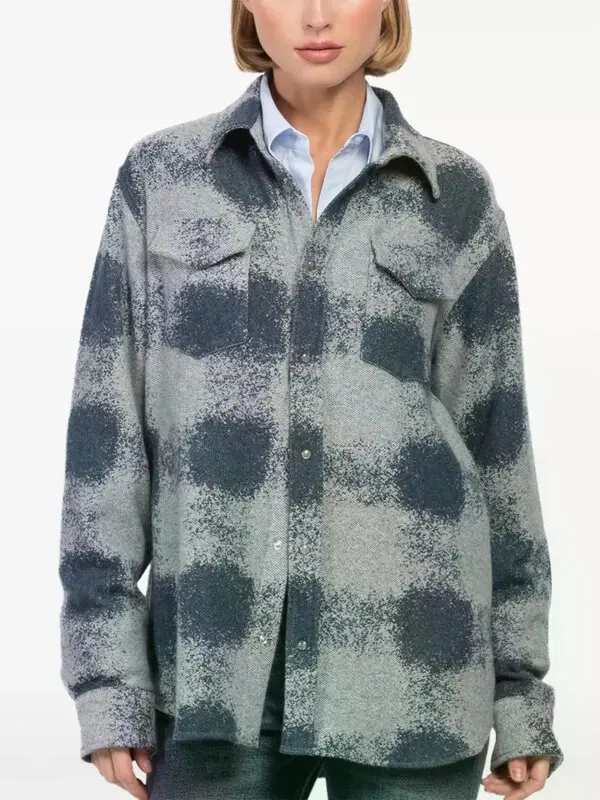 GOD'S TRUE CASHMERE Patterned Cashmere Shirt