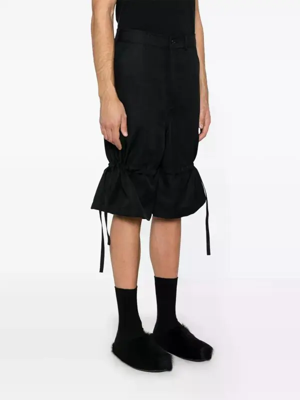 Comme Des Garçons Wide-leg Shorts With Drawstring Detail