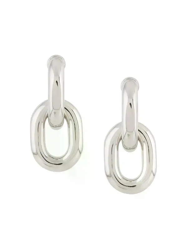 Rabanne Chunky Drop-chain Earrings - Silver