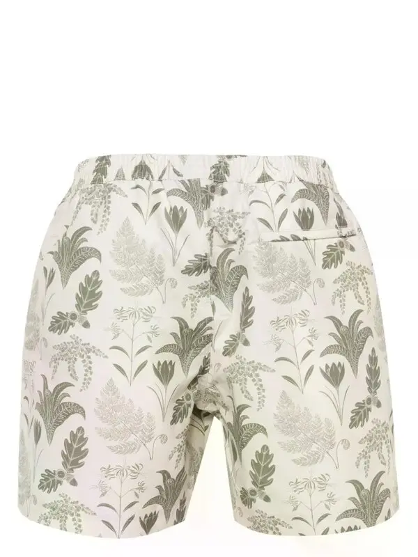 Sunspel Leaf-print Swim Shorts