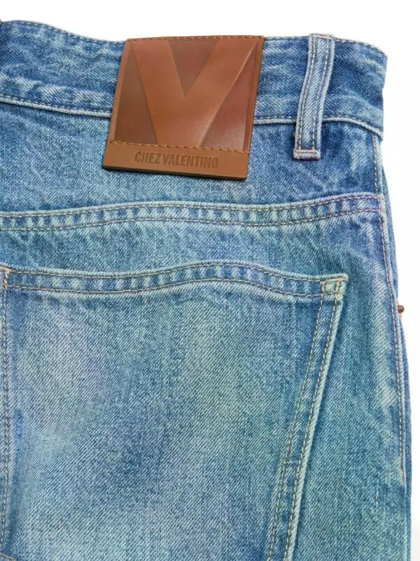 Valentino Garavani Jacquard-trimmed Jeans