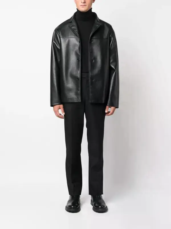 LARDINI Pressed-crease Tapered-leg Trousers
