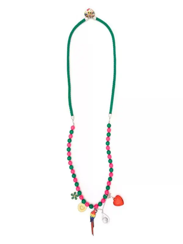 AMIR SLAMA Charm-detail Beaded Necklace