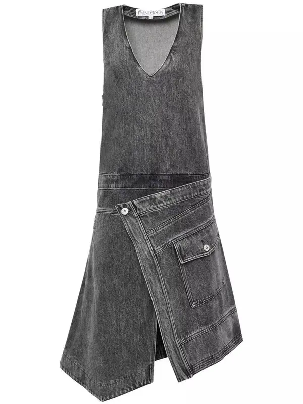 JW Anderson Wrap Sleeveless Dress - Grey