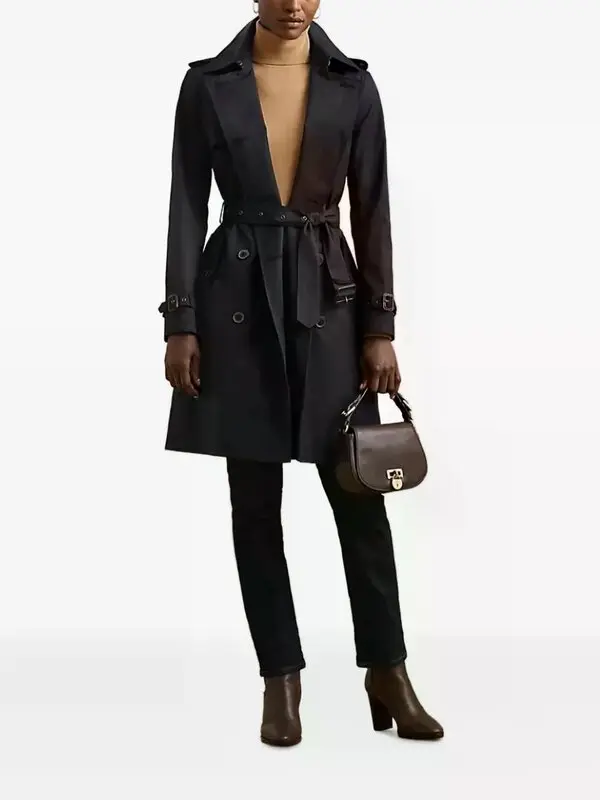 Ralph Lauren Double-breasted Belted Trench Coat - Blue