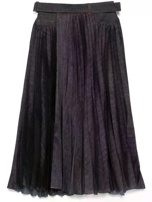 Sacai Plissé Midi Skirt