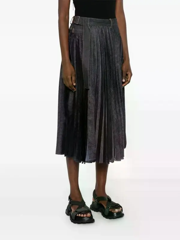 Sacai Plissé Midi Skirt
