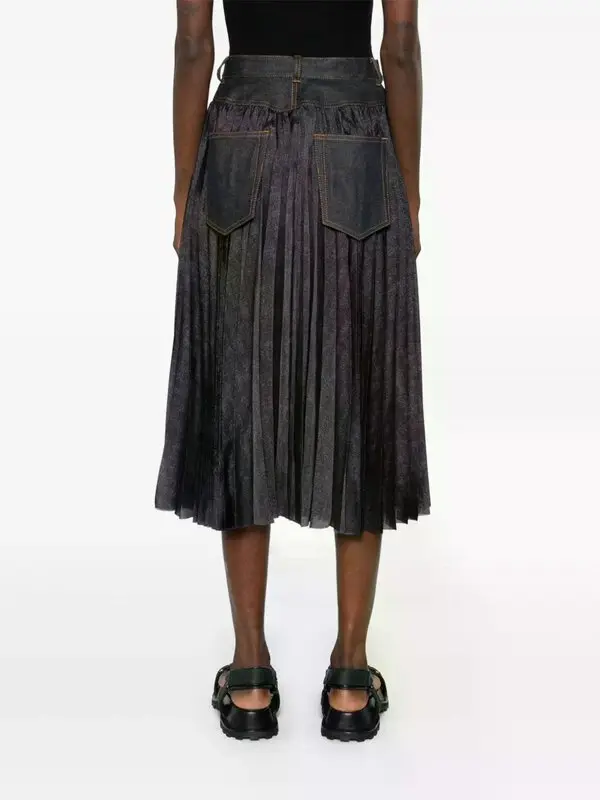 Sacai Plissé Midi Skirt