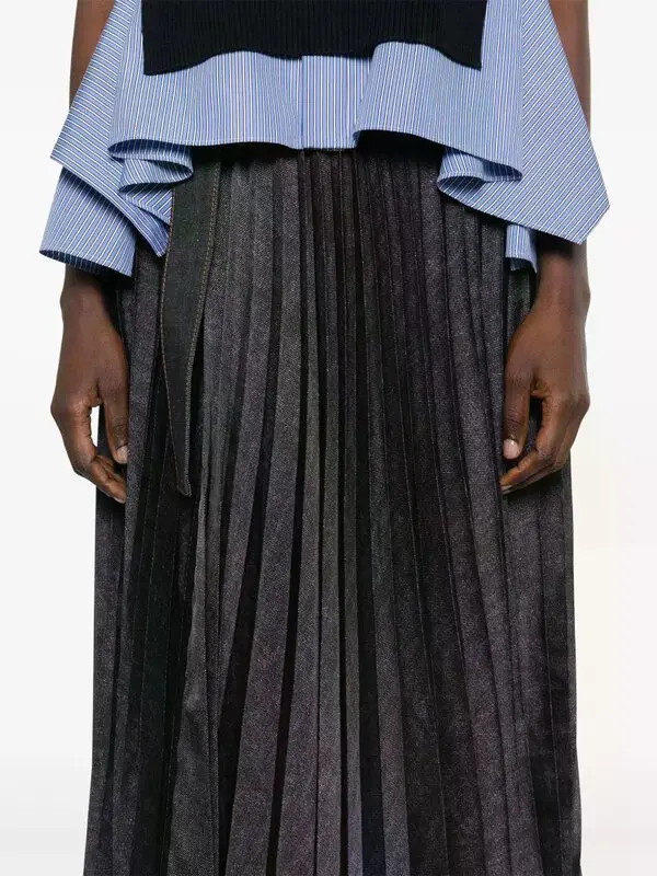 Sacai Plissé Midi Skirt