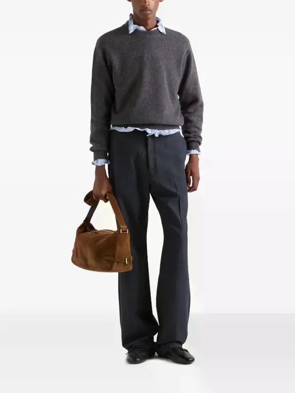 Prada Logo-patch Sweater - Grey