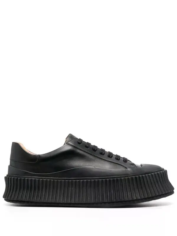 JIL SANDER Low-top Lace-up Sneakers - Black