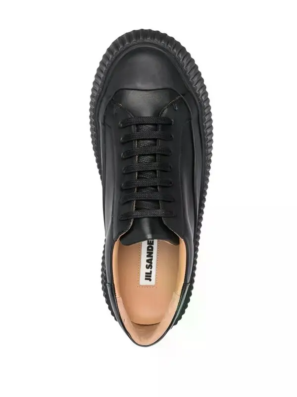 JIL SANDER Low-top Lace-up Sneakers - Black