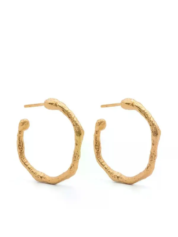 FORTE_FORTE Irregular-design Hoop Earrings - Gold