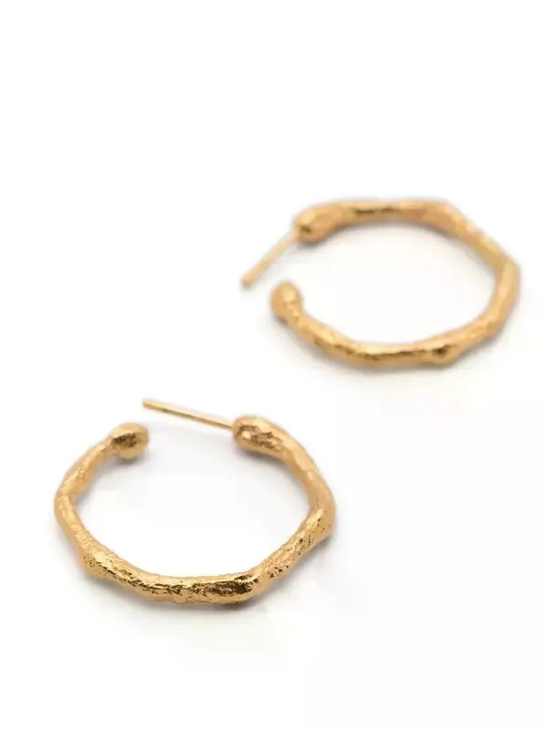 FORTE_FORTE Irregular-design Hoop Earrings