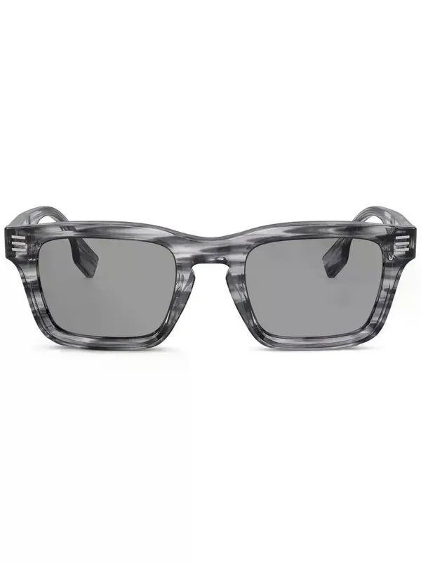 Burberry Striped Square-frame Sunglasses - Grey