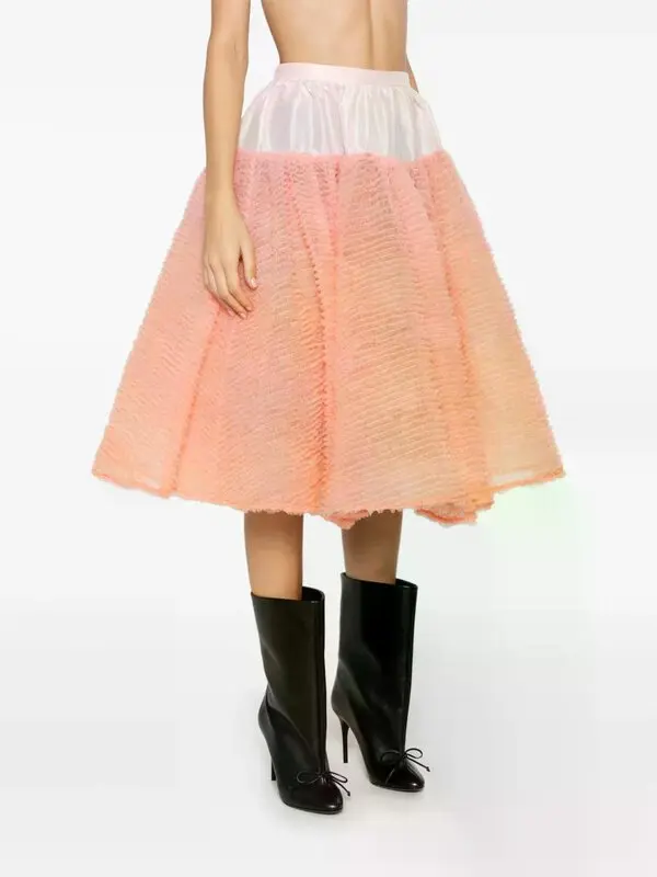 Viktor & Rolf Ruffled Midi Skirt - Pink