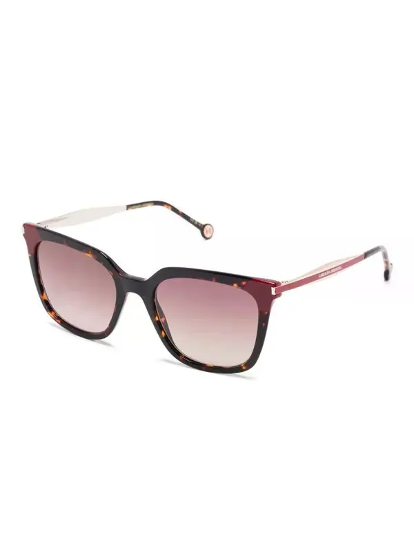 Carolina Herrera Square Frame Sunglasses - Brown