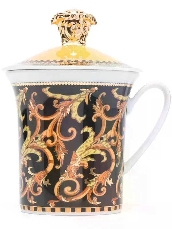 Versace X Rosenthal Barocco Porcelain Mug - Black