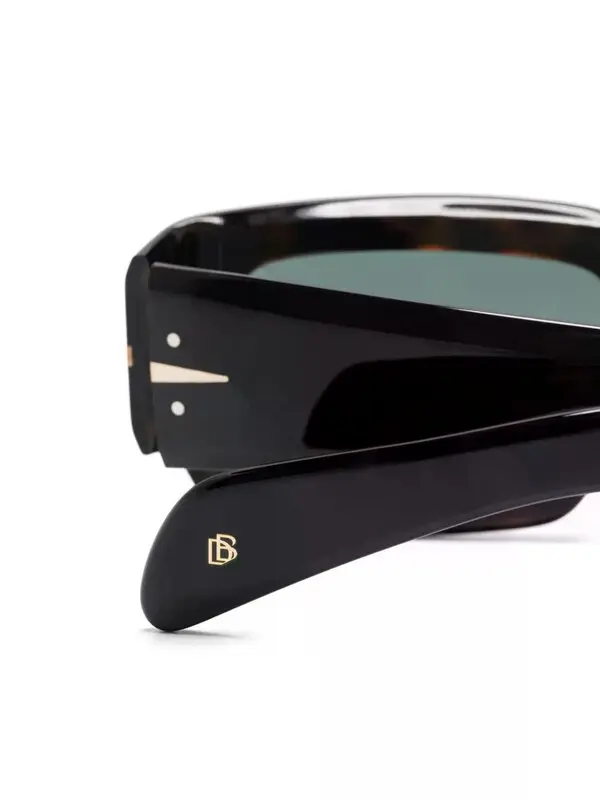 DB EYEWEAR BY DAVID BECKHAM Rectangle-frame Sunglasses - Black