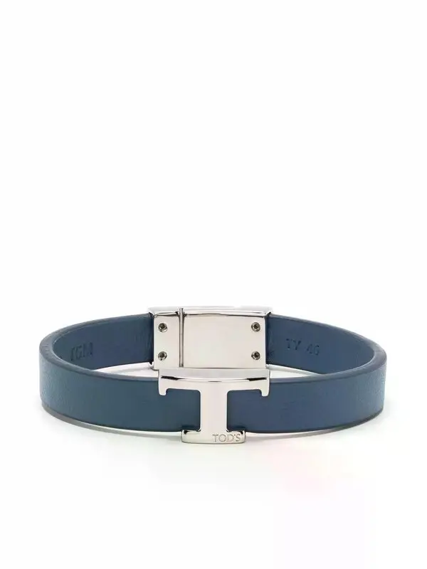 TOD'S Logo-plaque Leather Bracelet