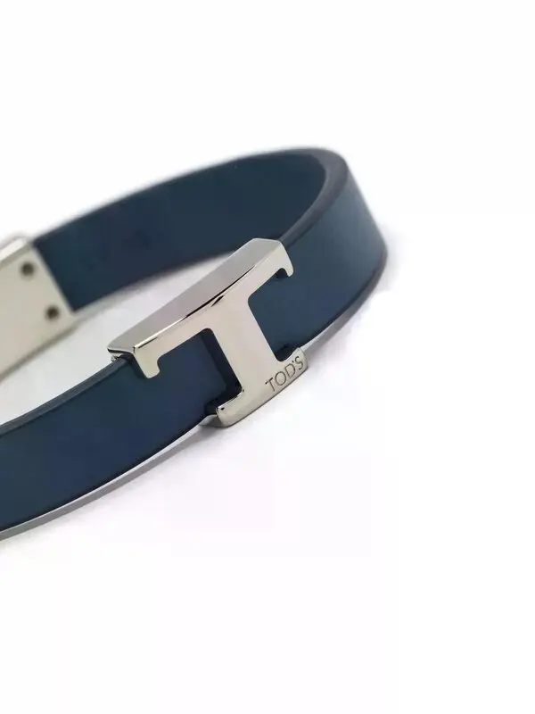 TOD'S Logo-plaque Leather Bracelet