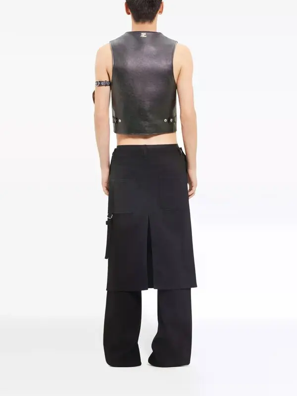 COURREGES Ellipse Leather Vest