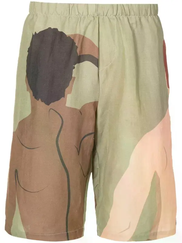 AMIR SLAMA Graphic-print Deck Shorts