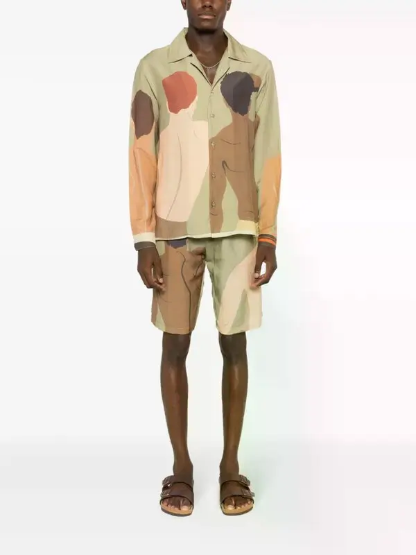 AMIR SLAMA Graphic-print Deck Shorts