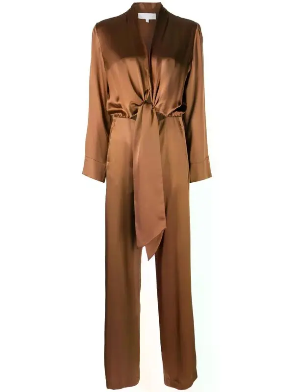 Michelle Mason Tie-front Kimono Jumpsuit