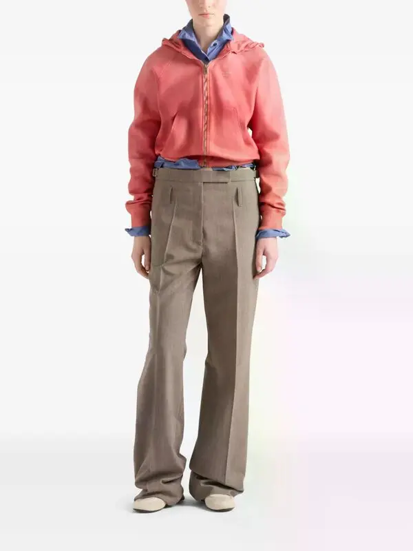 Prada Hooded Leather Jacket - Pink
