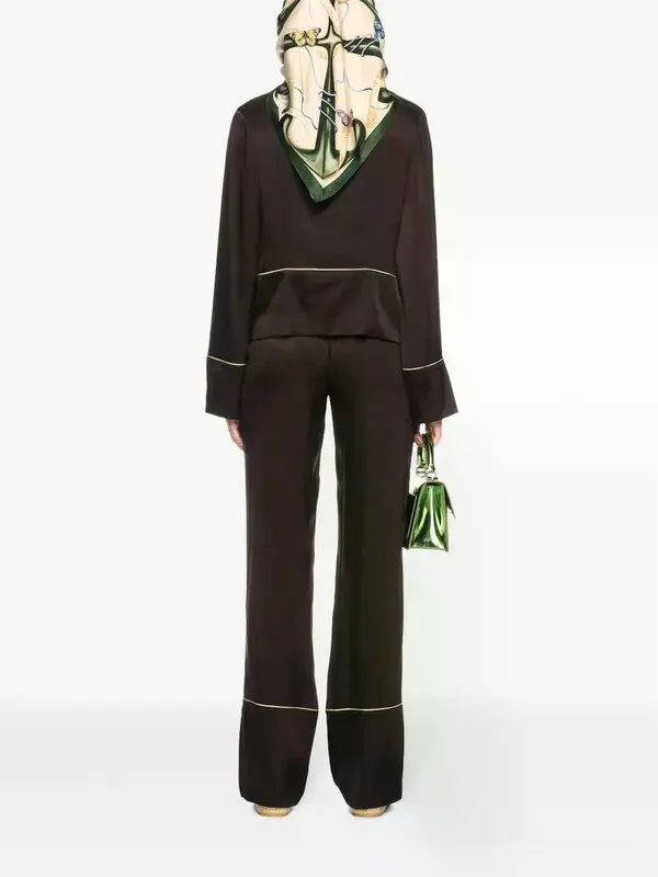 Off-White Satin Pyjama Top