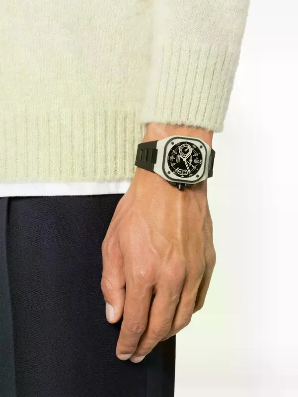 BELL & ROSS Automatic Chronometer Watch With Dial And Neon Green Bezel