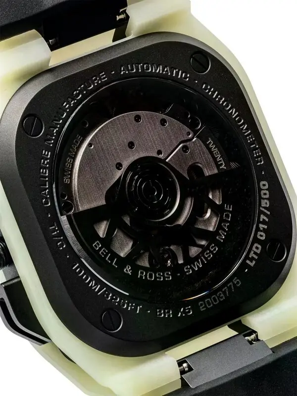 BELL & ROSS Automatic Chronometer Watch With Dial And Neon Green Bezel