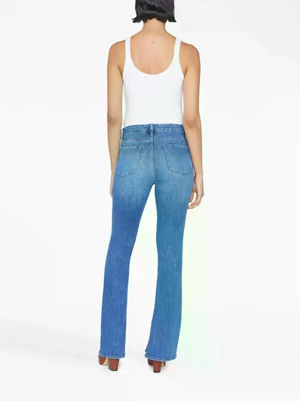 FRAME Le Mini Mid-rise Bootcut Jeans - Blue