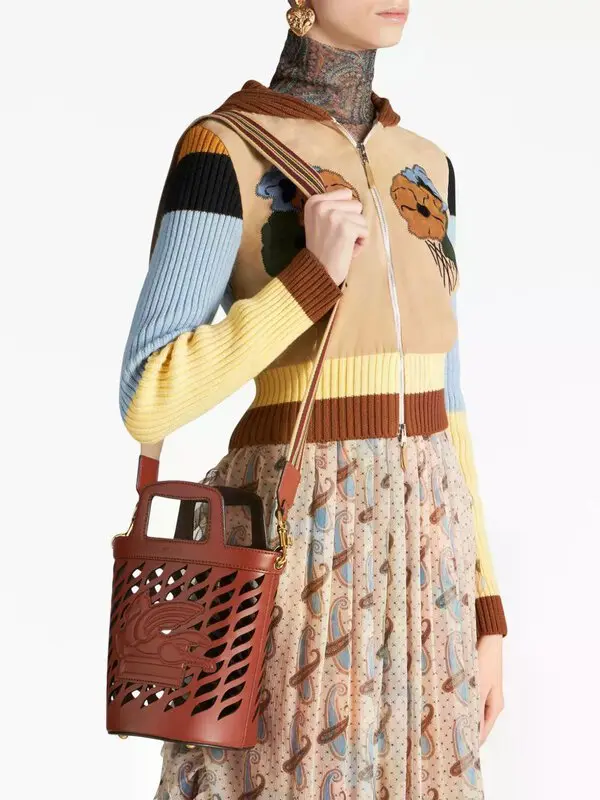 Etro Coffa Leather Bucket Bag