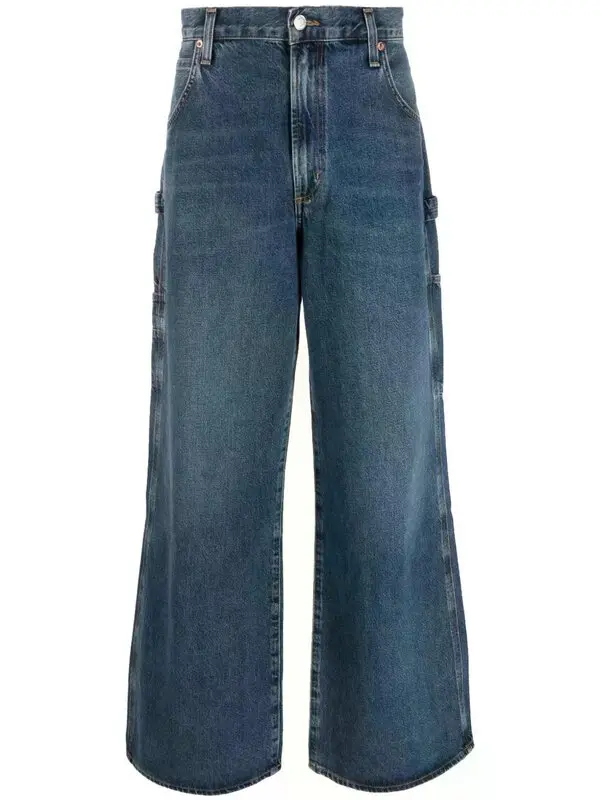 AGOLDE Mid-rise Wide Leg Jeans - Blue