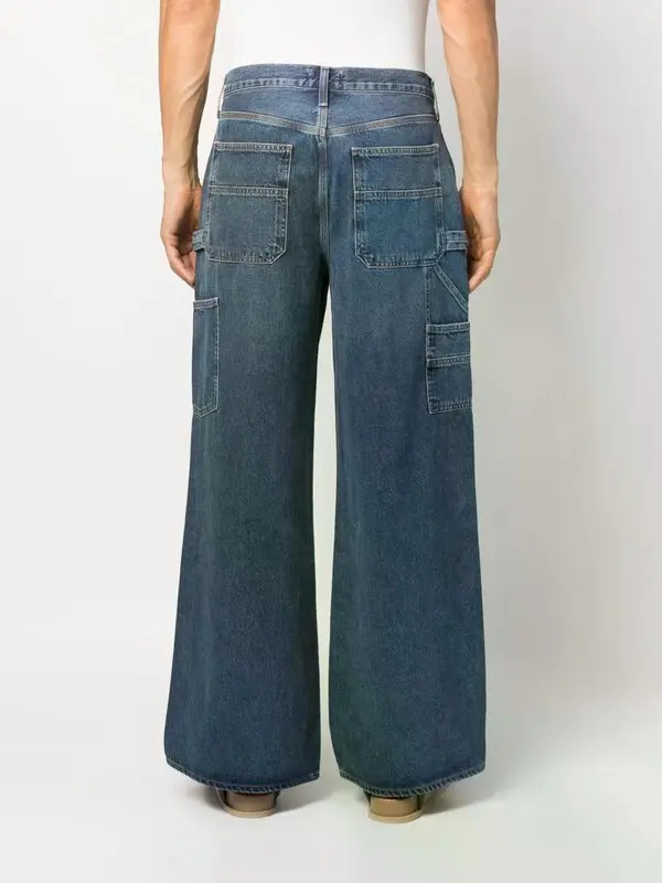 AGOLDE Mid-rise Wide Leg Jeans - Blue