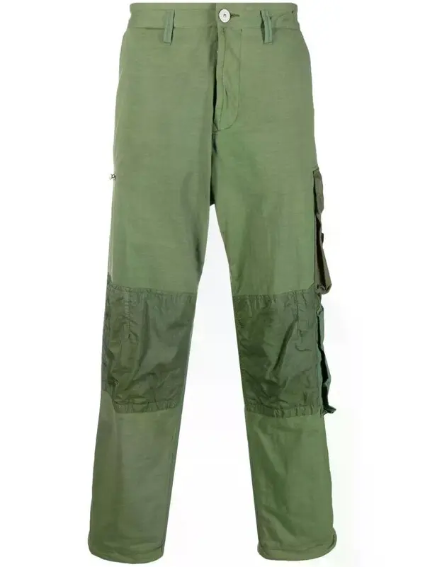 Stone Island Panelled Straight-leg Cargo Trousers