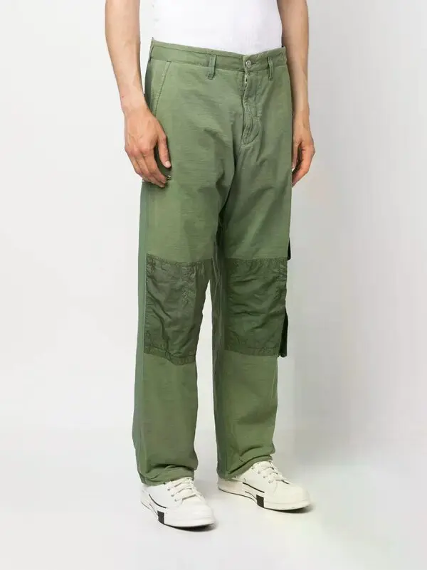 Stone Island Panelled Straight-leg Cargo Trousers
