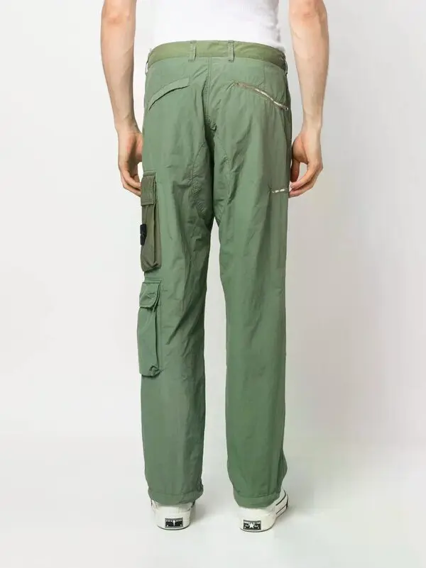 Stone Island Panelled Straight-leg Cargo Trousers