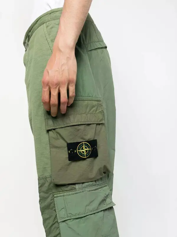 Stone Island Panelled Straight-leg Cargo Trousers