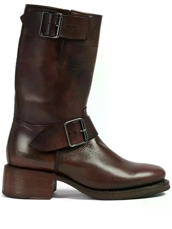 Dsquared2 Buckled Biker Boots