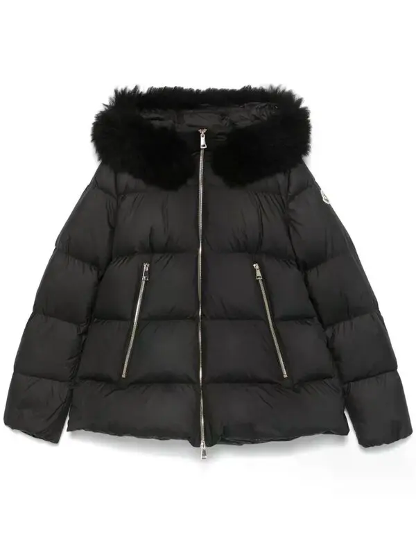 Moncler Fur-trimmed Hooded Parka Coat