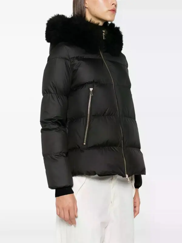 Moncler Fur-trimmed Hooded Parka Coat
