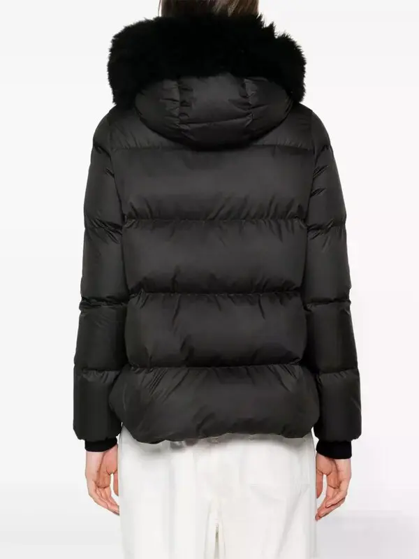 Moncler Fur-trimmed Hooded Parka Coat